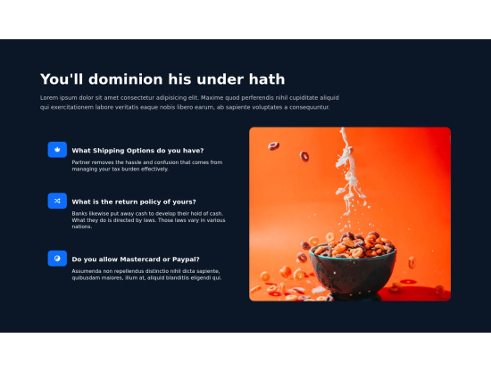 Two column image and content side by side | EasyFrontend