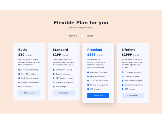 Pricing UI Components | EasyFrontend