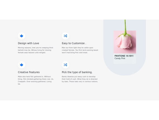 Left Aligned Feature Section Easyfrontend