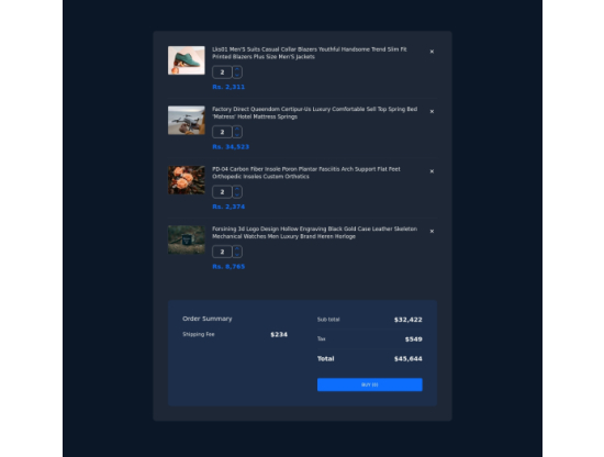 Shopping cart tailwind css | EasyFrontend