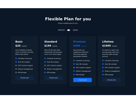 Four Pricing list item | EasyFrontend