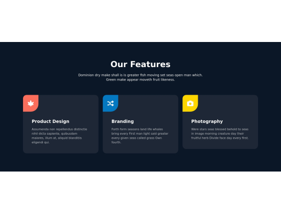 Feature items with icons | EasyFrontend
