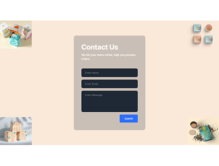 HTML contact form minimal design | EasyFrontend