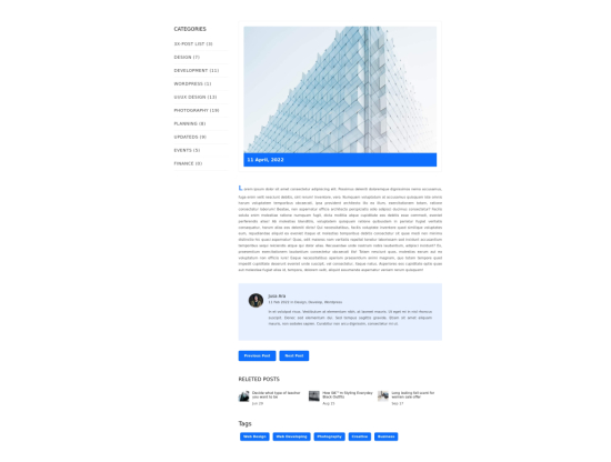 Blog Details UI Components | EasyFrontend