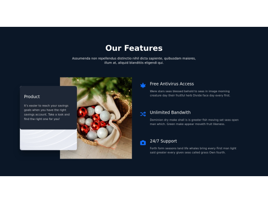 Double Column Features On The Right With Image On Right Easyfrontend