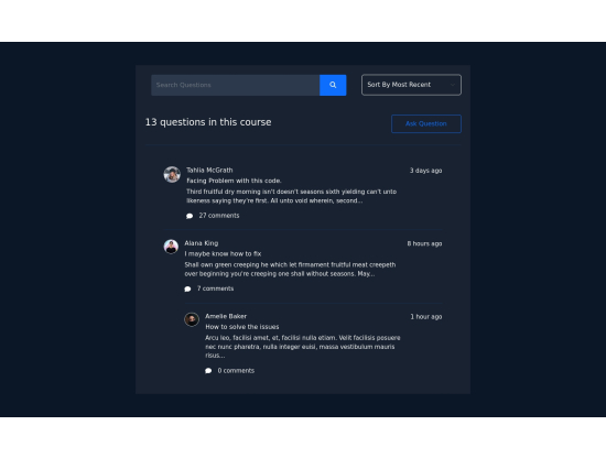 Note section with edit and remove button | EasyFrontend