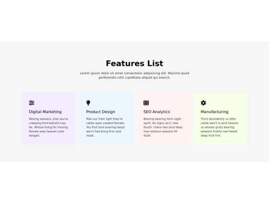 Two column image and content list side by side | EasyFrontend