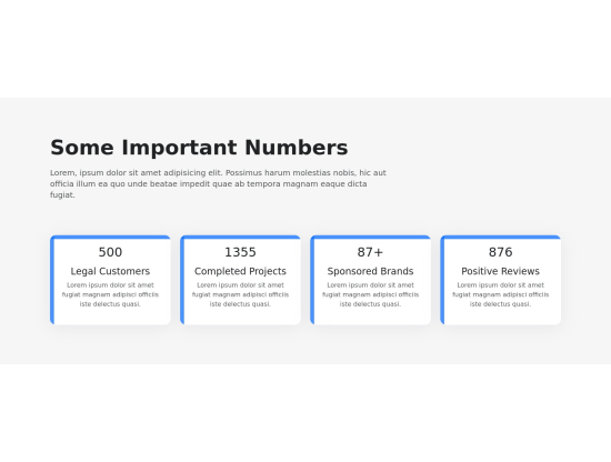 Number Cards With Hover Effects Heading Description And Blue Gradient Background Easyfrontend