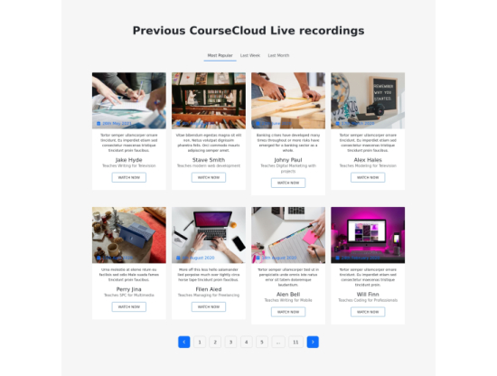 Portfolio Showcase With Heading Menu Links And Image Cards With Button Easyfrontend