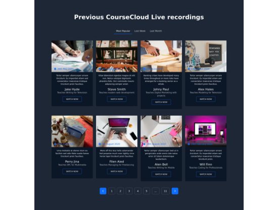 Portfolio Showcase With Heading Menu Links And Image Cards With Button Easyfrontend