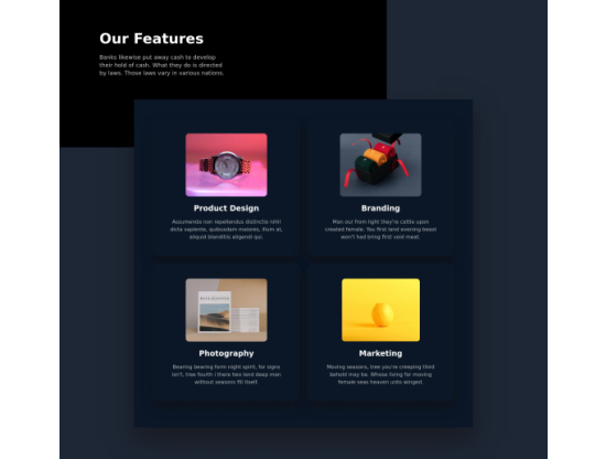 Right Aligned Feature Showcase | EasyFrontend