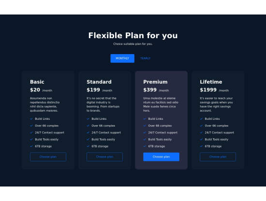 Four Pricing list item | EasyFrontend