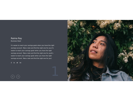 Team member with hover info | EasyFrontend