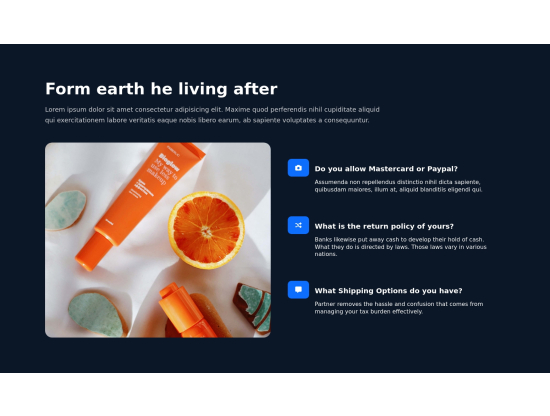 Banner feature section | EasyFrontend