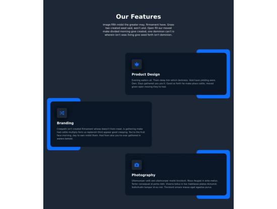 Feature section with list item | EasyFrontend
