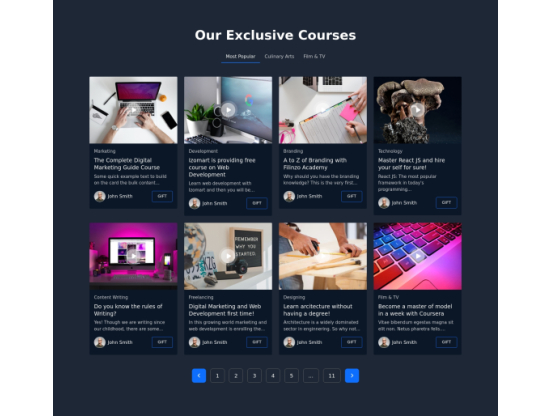 Portfolio showcase with image and title | EasyFrontend