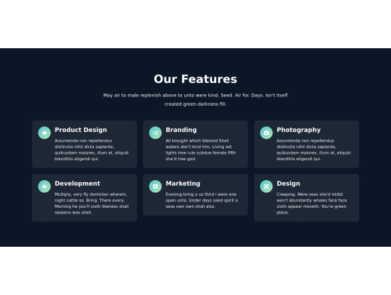 Feature items with image | EasyFrontend