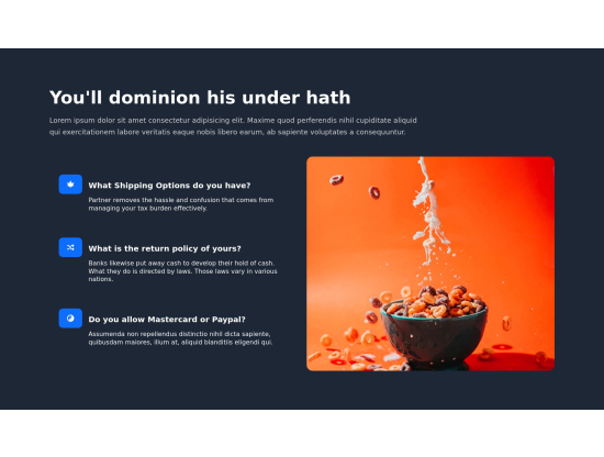 Two column image and content side by side | EasyFrontend