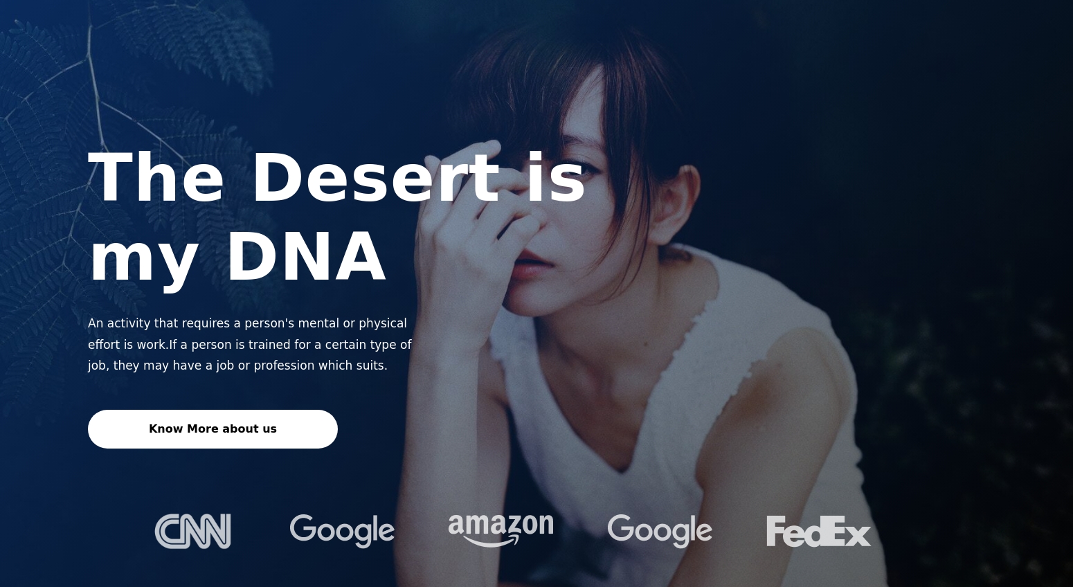 Dynamic Header With Description Button And Company Logos Easyfrontend