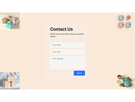 HTML contact form minimal design | EasyFrontend